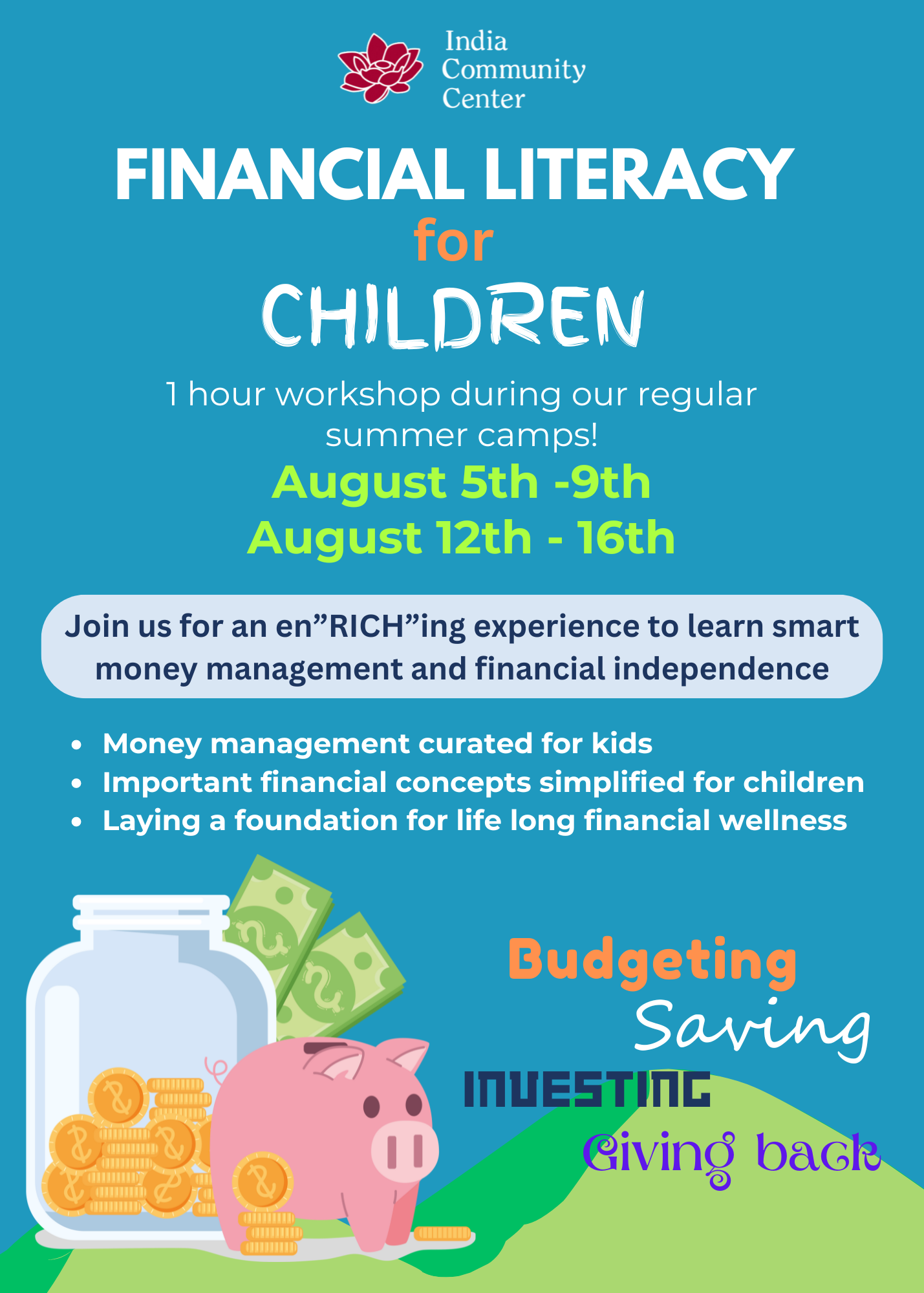FINANCIAL LITERACY FOR KIDS – India Community Center